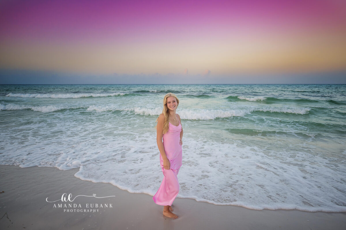 Miss Kate - Seaside Sunrise Senior Session | AMANDA EUBANK PHOTOGRAPHY