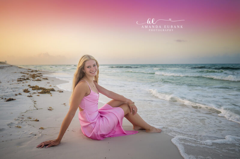 Miss Kate - Seaside Sunrise Senior Session | AMANDA EUBANK PHOTOGRAPHY