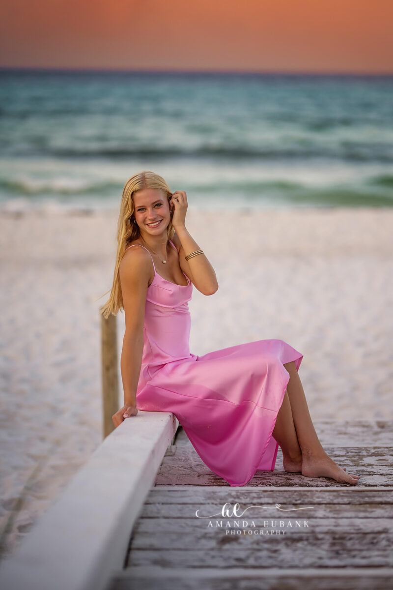 Miss Kate - Seaside Sunrise Senior Session | AMANDA EUBANK PHOTOGRAPHY