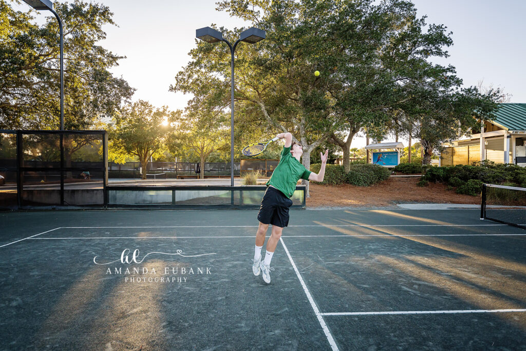 Seated by the Net Post | AMANDA EUBANK PHOTOGRAPHY
