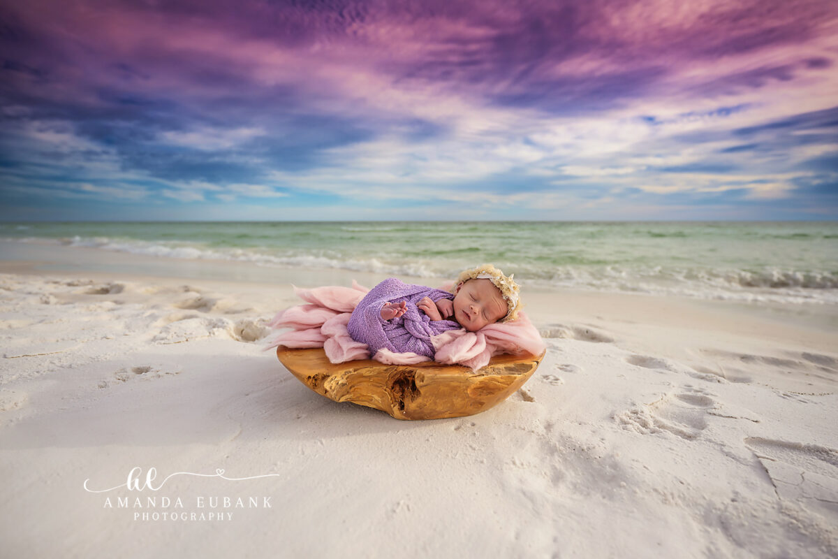 Destin Newborn Photographer | Miss Dorthy Sunset Session
