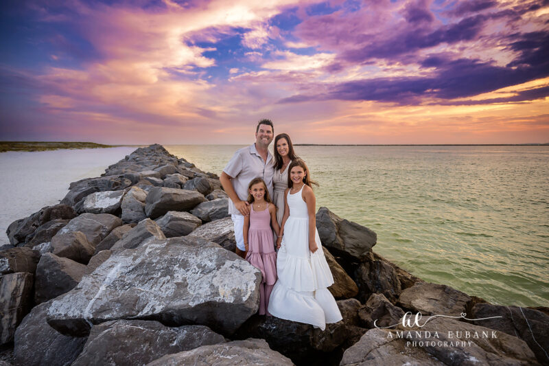 Destin Family Photographer - P Family - Sunset at the Jetties | AMANDA ...