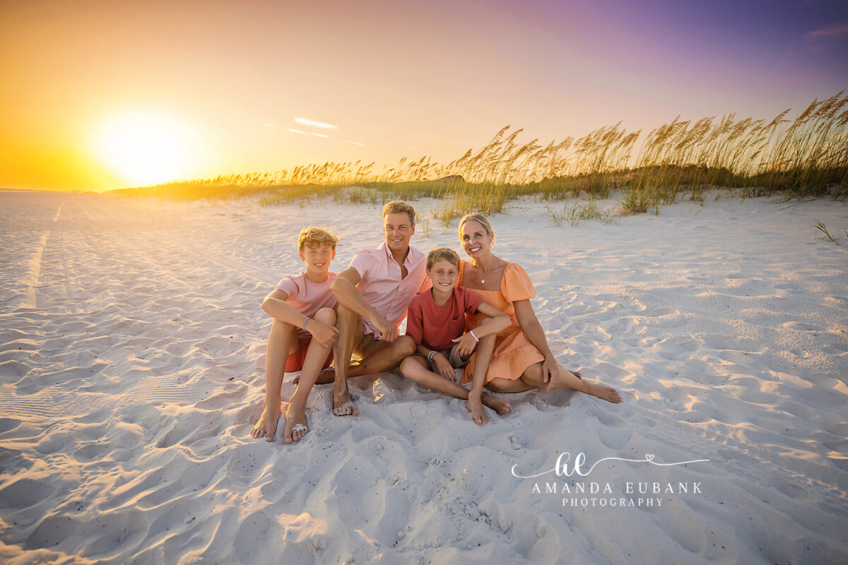 Watercolor Florida Photographer | P Family Sunset Session on 30A